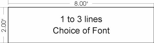 2" x 8" Sign/ Nameplate- Plastic - Choice of Font – Bannister Designs ...