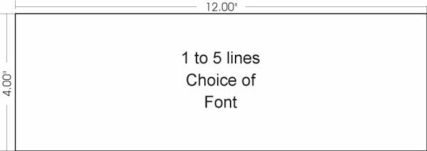 4" x 12" Sign/Nameplate - Plastic - Choice of Font – Bannister Designs ...