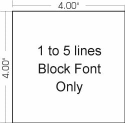 4" x 4" Sign/Nameplate - Plastic - Block Font – Bannister Designs ...