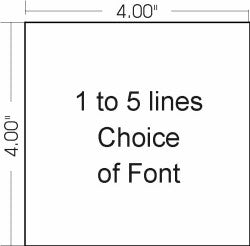 4" x 4" Sign/Nameplate - Plastic - Choice of Font – Bannister Designs ...