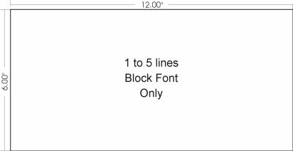 6" x 12" Sign/Nameplate - Plastic - Block Font – Bannister Designs ...