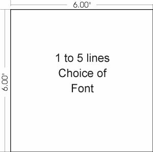 6" x 6" Sign/Nameplate - Plastic - Choice of Font – Bannister Designs ...