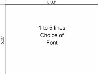 6" x 8" Sign/Nameplate - Plastic - Choice of Font – Bannister Designs ...