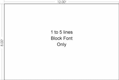 8" x 12" Sign/Nameplate - Plastic - Block Font – Bannister Designs ...