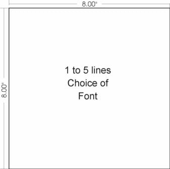 8" x 8" Sign/Nameplate - Plastic - Choice of Font – Bannister Designs ...